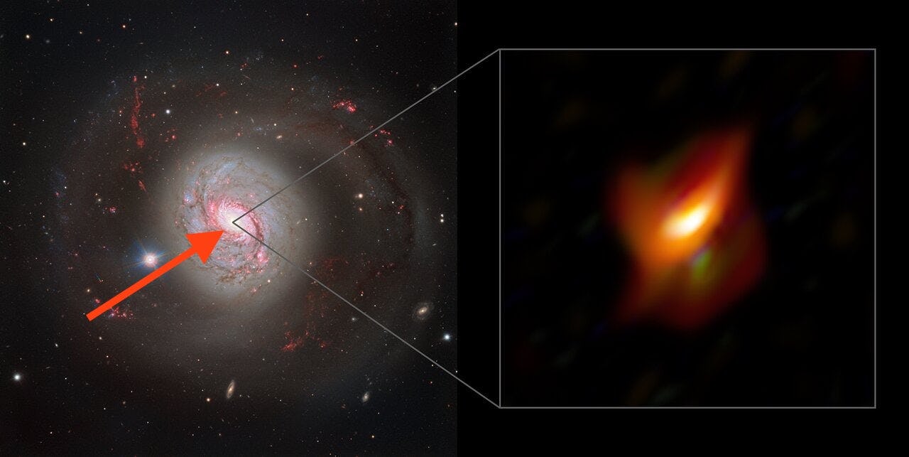 Astronomers spot a supermassive black hole hiding behind a cosmic cloud