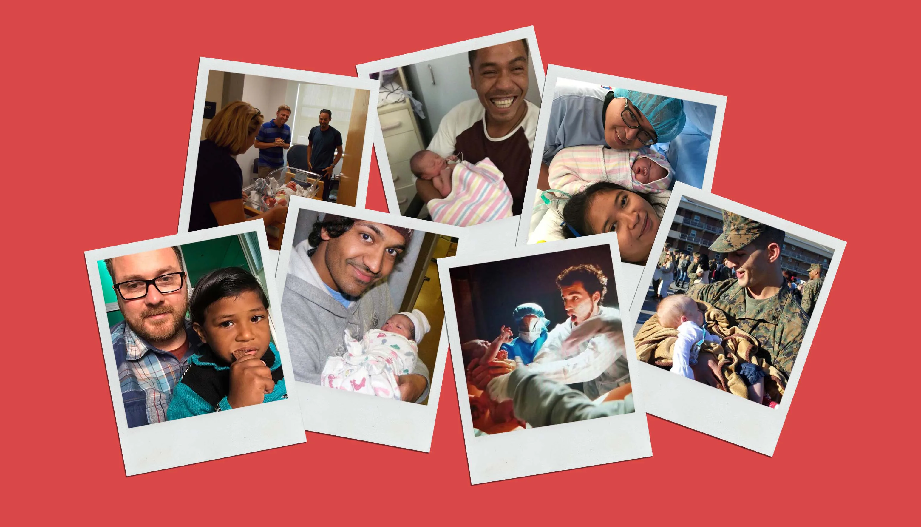 13 Dads Share Their First Photos Of Themselves As Parents