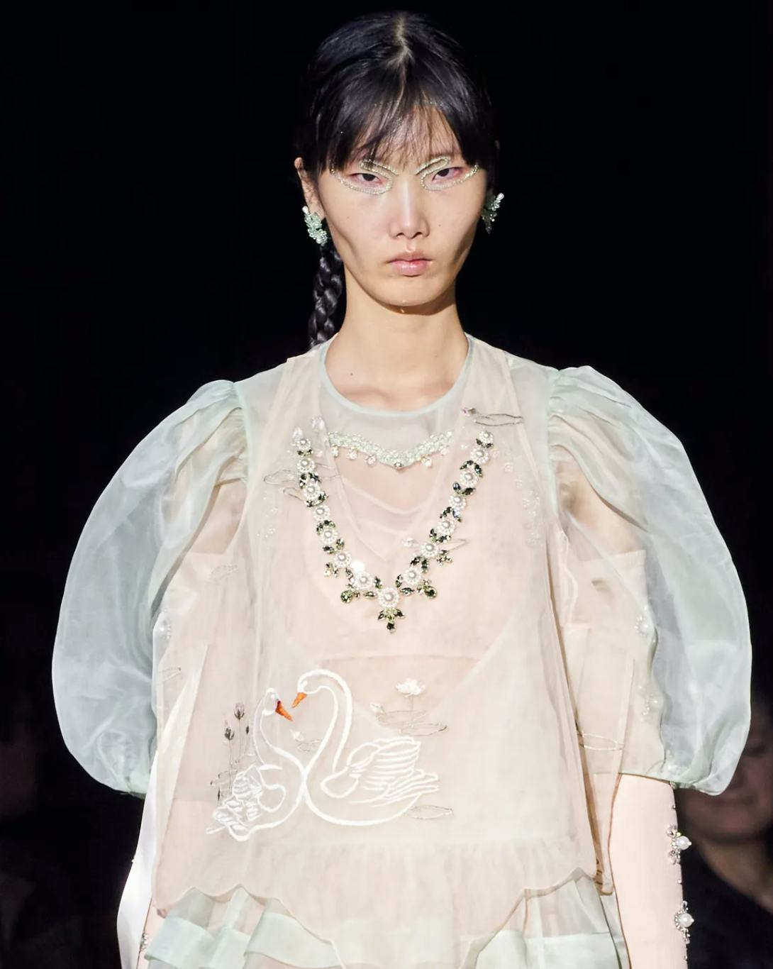 At Simone Rocha, Face Jewels Are The Statement Accessory Replacing ...