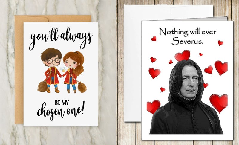 'Harry Potter'-Themed Valentine's Day Cards On Etsy For Your Chosen One