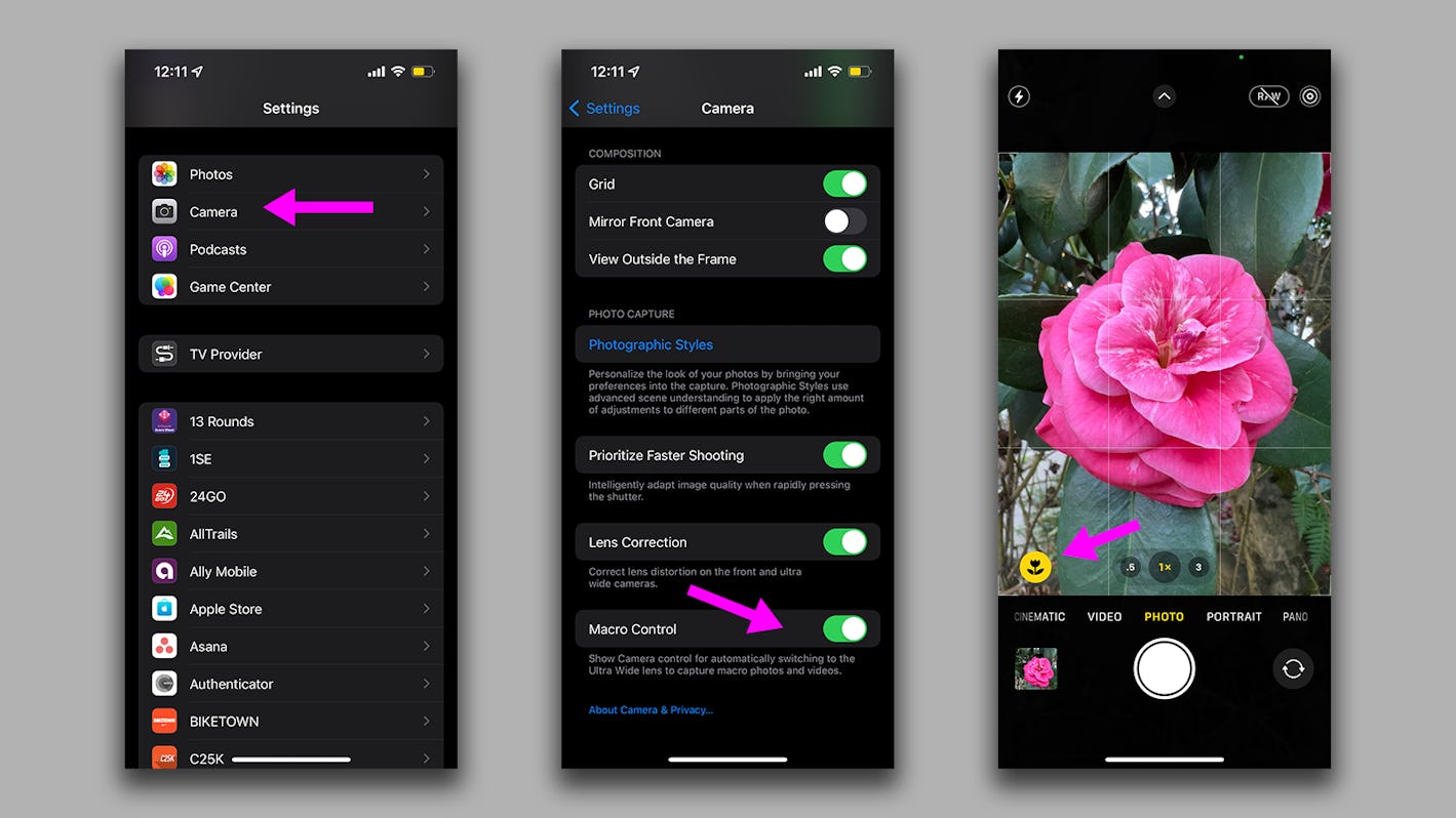 How to use the iPhone 13 Pro’s in-camera macro toggle