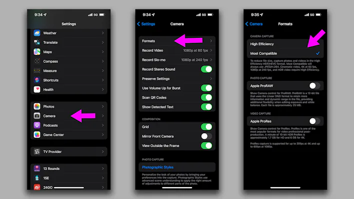How to change your iPhone photos from HEIC to JPEG