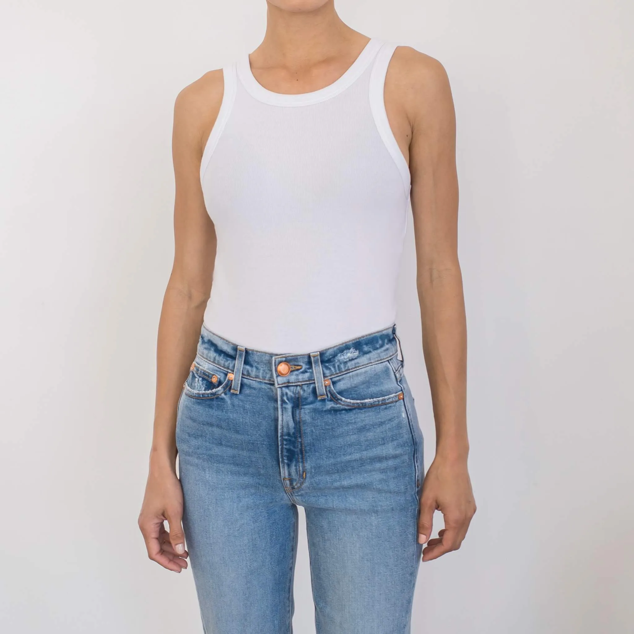 Bella Hadid’s White Tank Is Her Trusty Everyday Staple