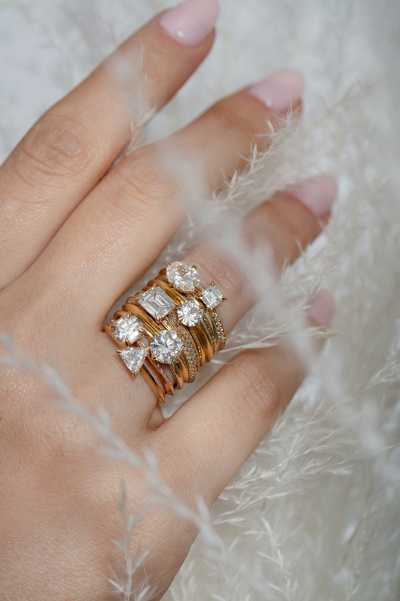 Knife-Edge Rings Are Trending For Edgy Stacking & Bridal Style