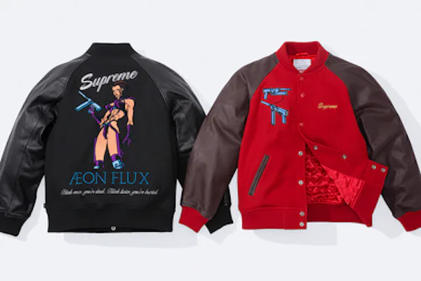 Supreme honors kinky ‘90s series ‘Aeon Flux’ with varsity jackets and more