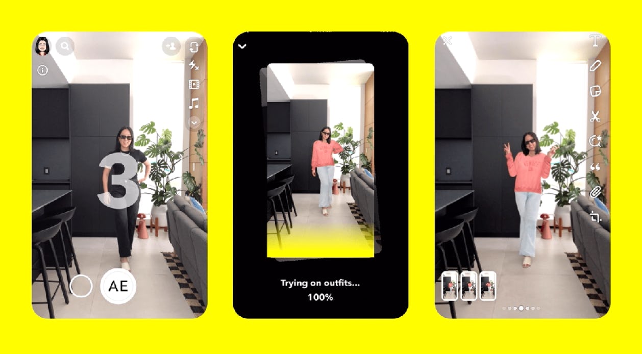 Snapchat's New Shopping Lens Lets You Try On Clothes & Buy Them With 1 Tap