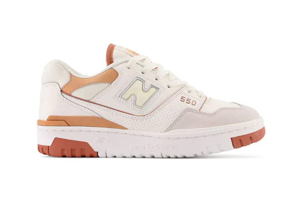 New Balance’s peachy 550 sneaker is perfect for summer