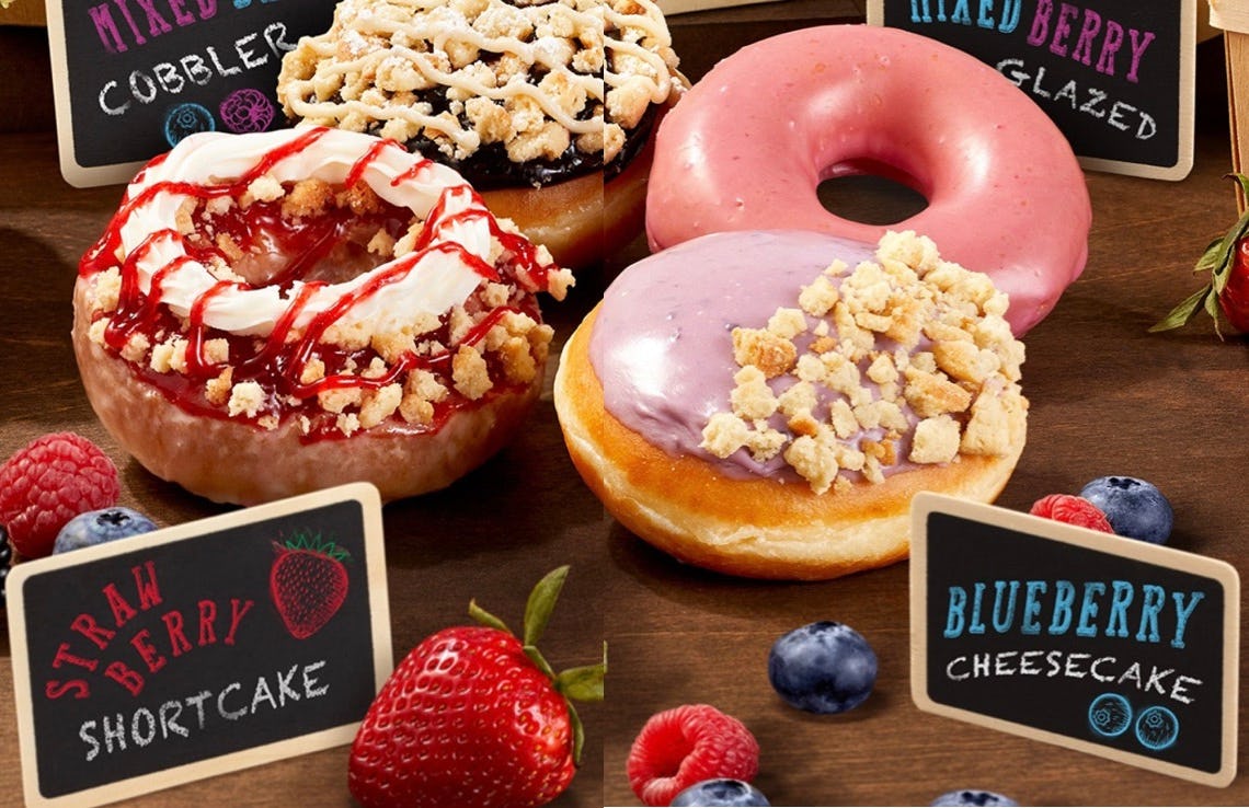 Krispy Kreme's Summer 2022 Doughnuts Are Packed With Berry Flavors