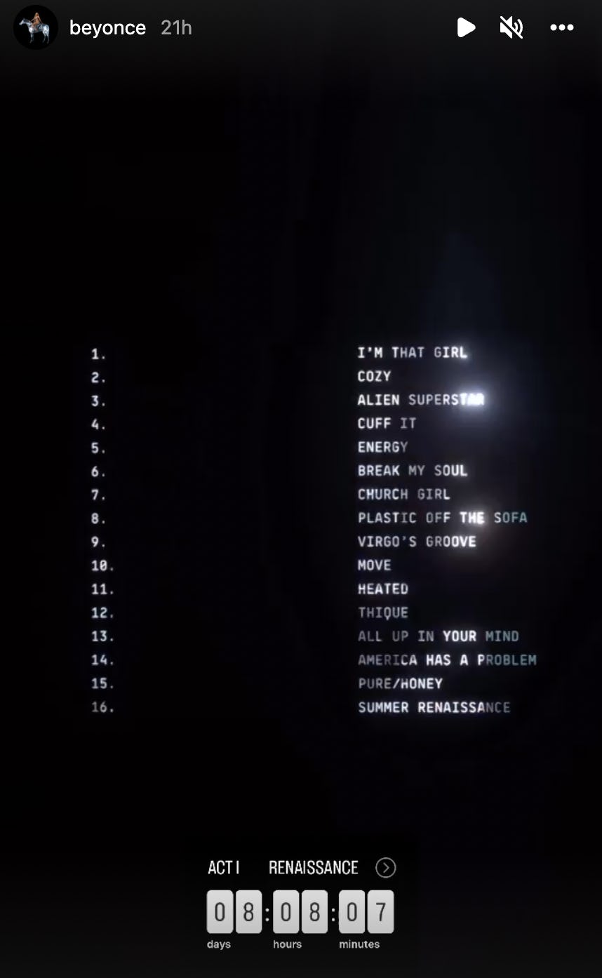 Beyoncé’s ‘RENAISSANCE’ Album: Cover, Tracklist, Vinyl, & Release Date