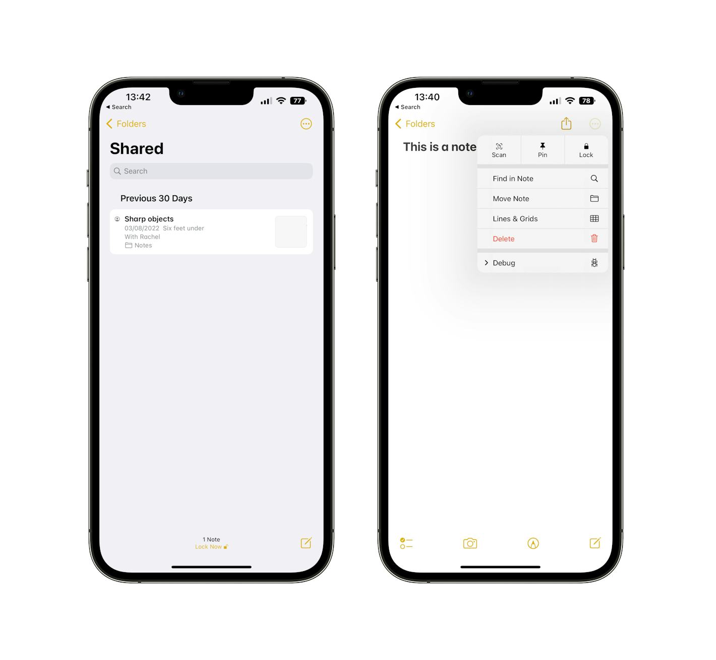 How to lock individual Apple Notes using your iPhone's passcode