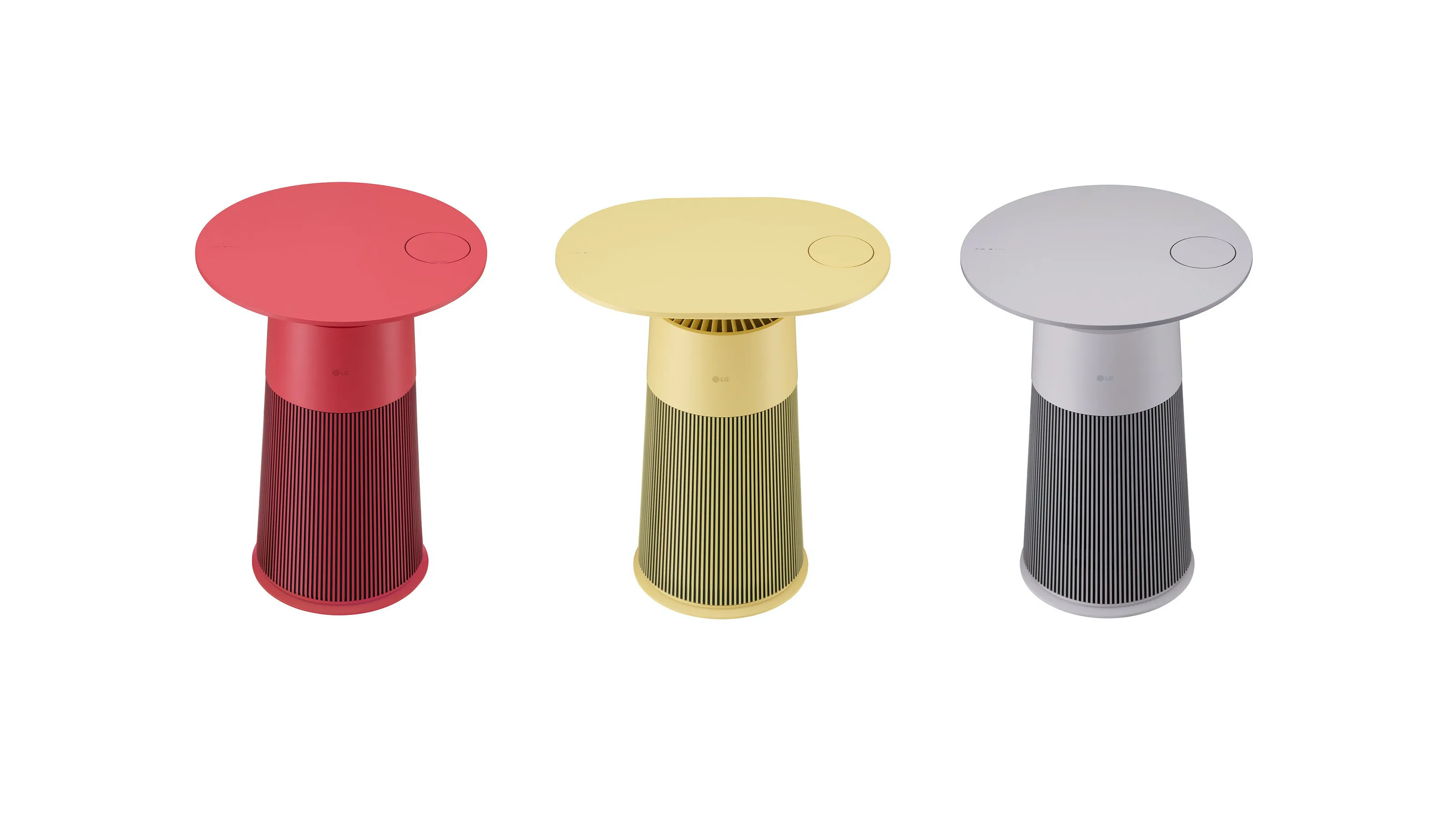 LG's colorful air purifier doubles as a side table