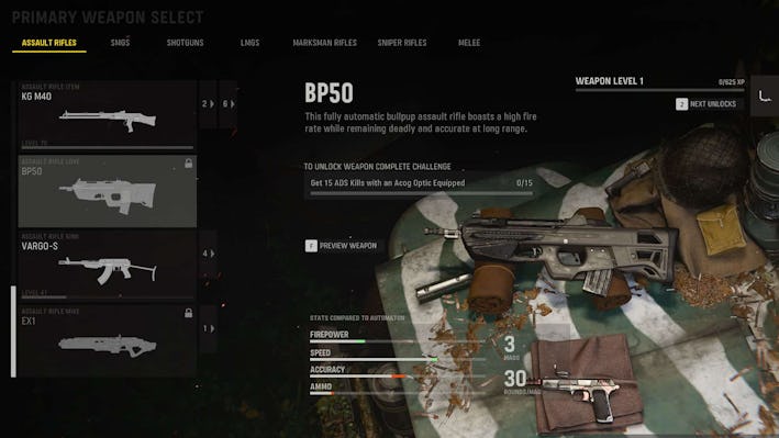 COD BP50 unlock guide: How to get ACOG kills in 'Vanguard' and 'Warzone'