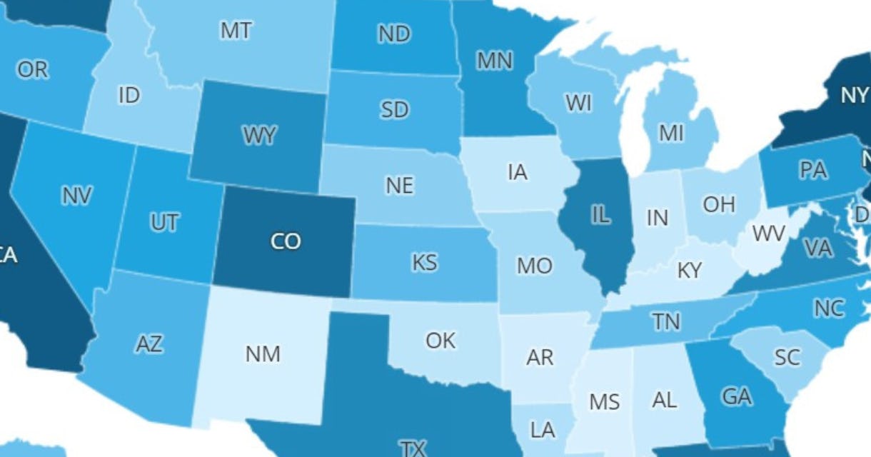 Income By State Map