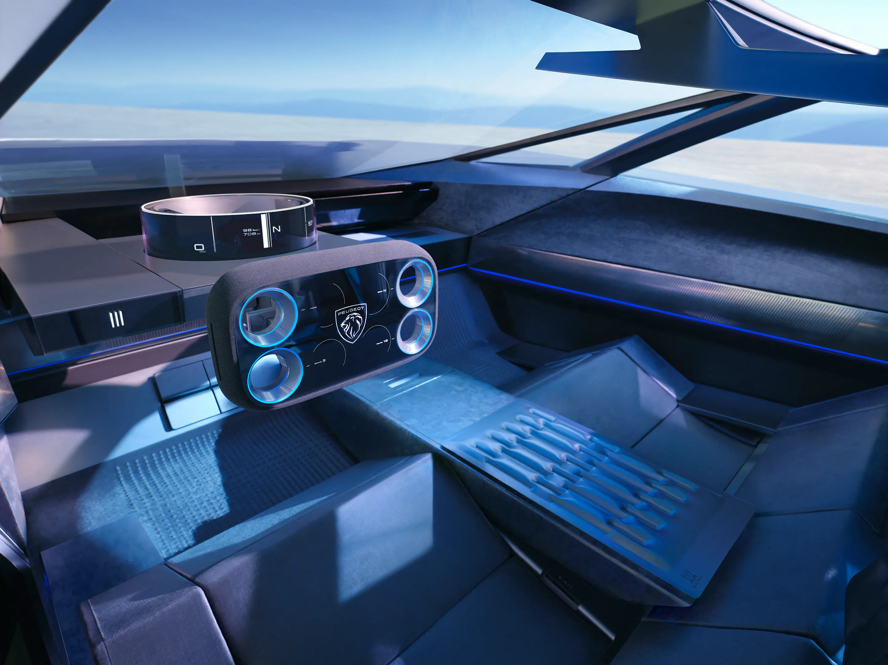 Peugeot’s EV concept has a steering wheel that makes Tesla’s yoke look ...