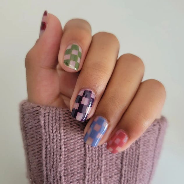 24 Checkered Nail Designs That Go Beyond A Basic Black & White Print