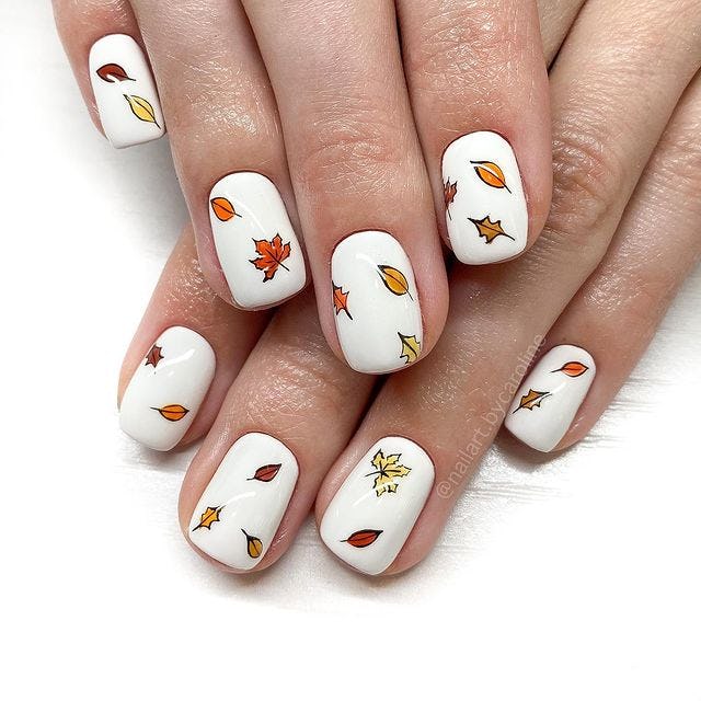 16 Fall Leaf Nail Art Designs That'll Put You In An Autumnal Mood