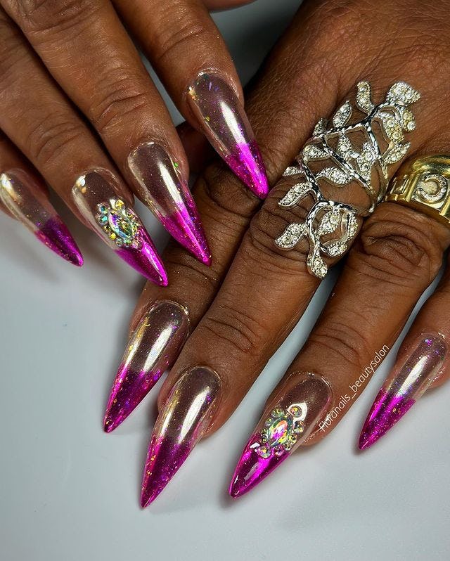 Two-Tone Chrome Nails Are Taking Over BeautyTok