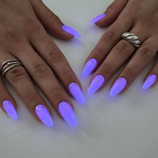 15 Glow-In-The-Dark Nail Ideas That Are Seriously Lit