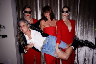 Jenna Lyons Matches in Red Dress With Her Friend, Stylist Sarah Clary