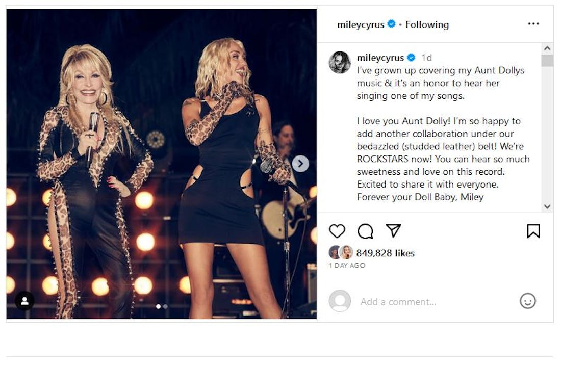 Dolly Parton & Miley Cyrus Gushed About Their "Wrecking Ball" Duet