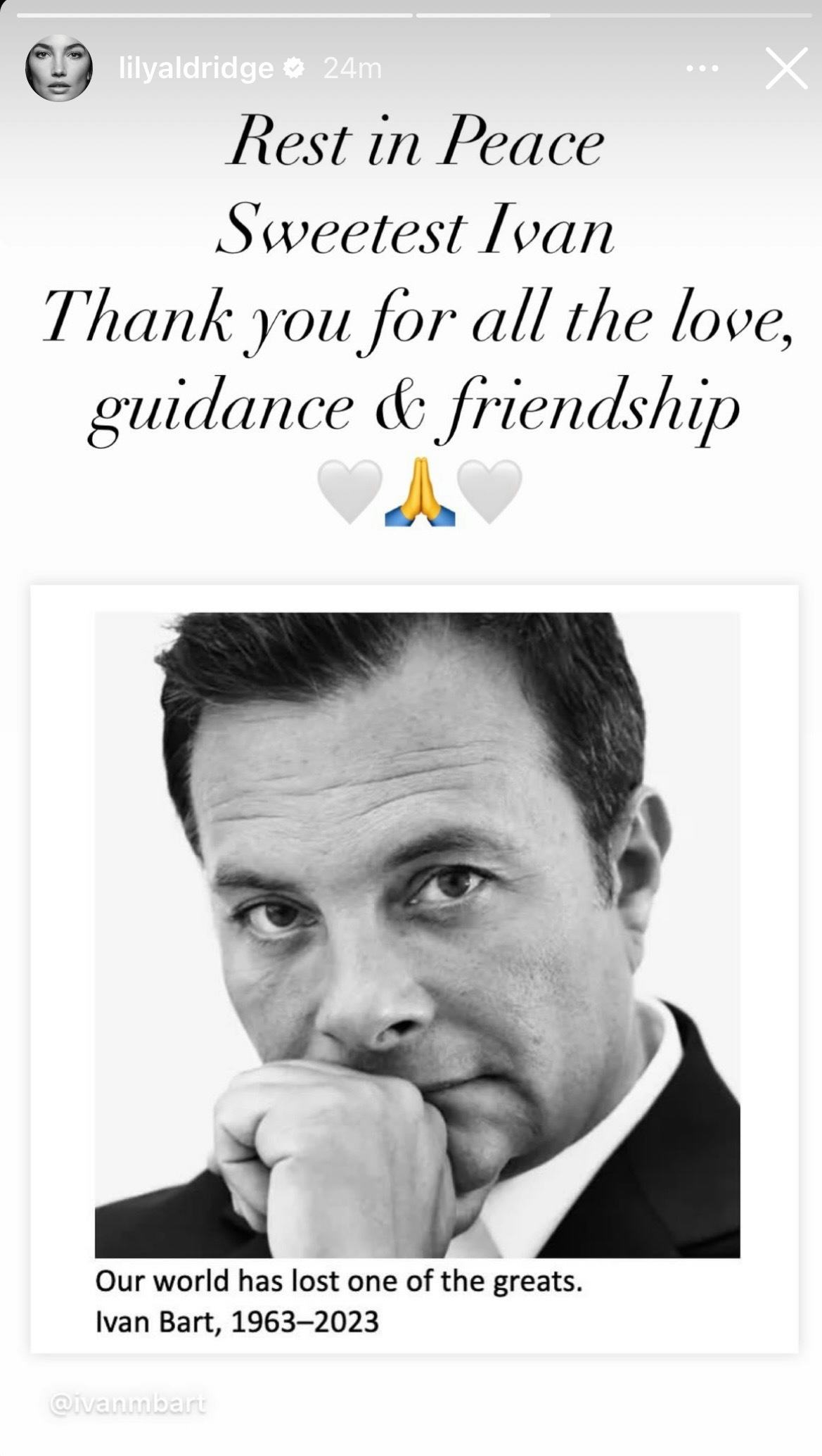 IMG Models' Ivan Bart Has Died at 60—Gigi Hadid, Naomi Campbell & More ...