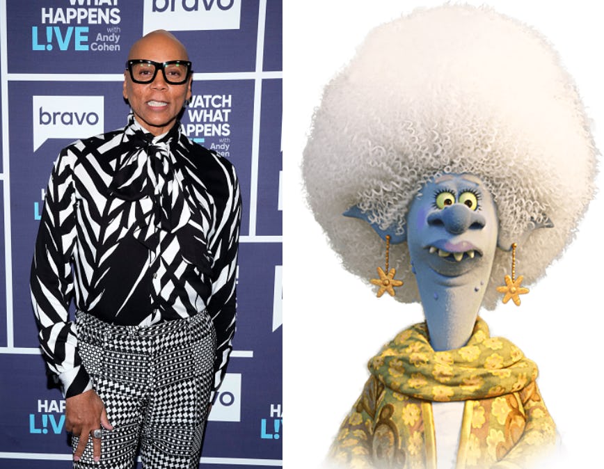 'Trolls Band Together' Cast & Their Characters In Side-By-Side Photos