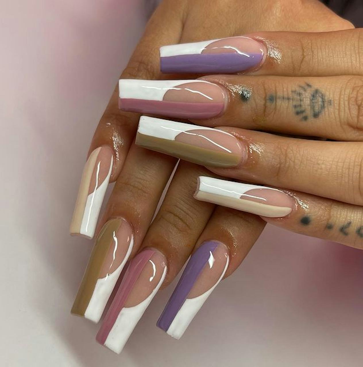 13 Half & Half Nail Design Ideas For When You Can't Choose One Color
