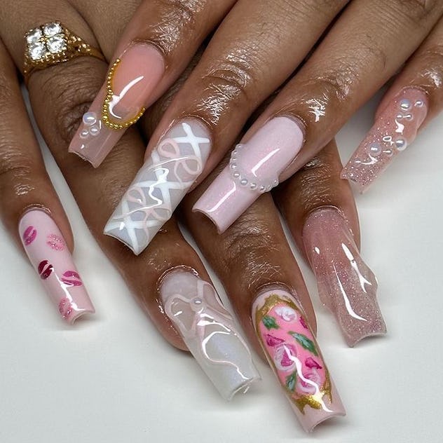 15 Ribbon & Bow Nail Art Ideas That Are Balletcore Perfection