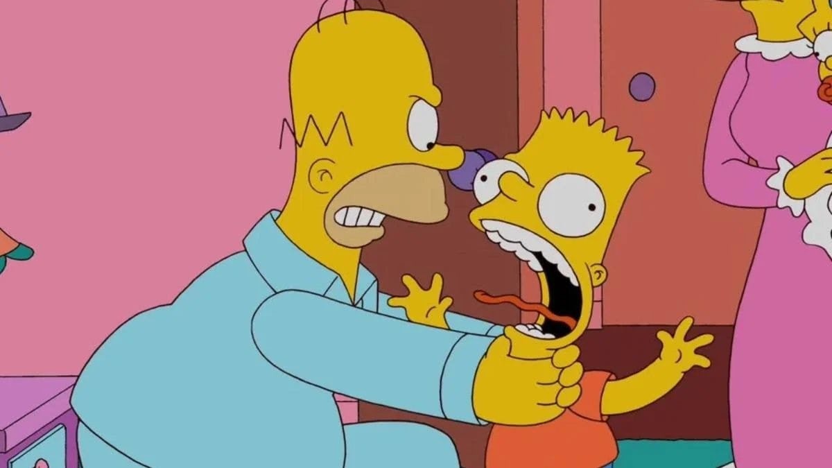 Homer Simpson Explains Why He Stopped "Strangling" Bart On 'The Simpsons'