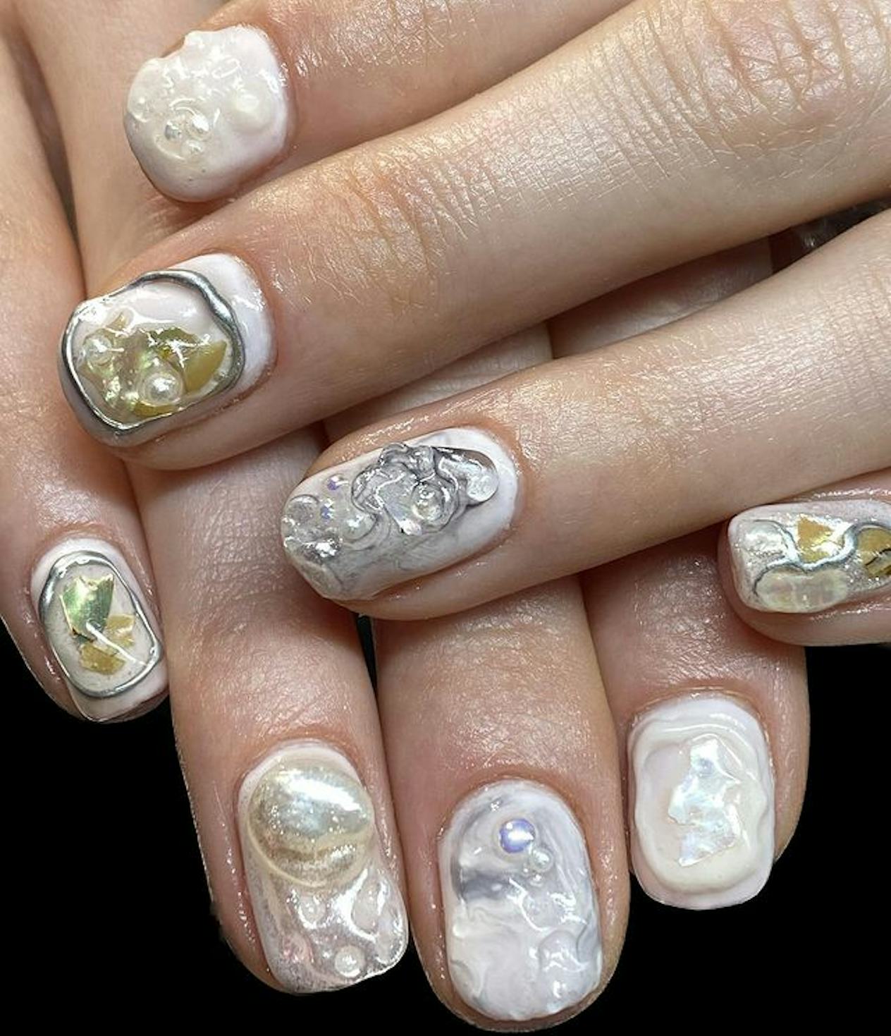 Oyster Nails Take The Mermaidcore Mani Trend To New Heights