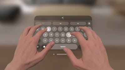 Here’s What Air Typing Is Like on the Apple Vision Pro's Virtual Keyboard