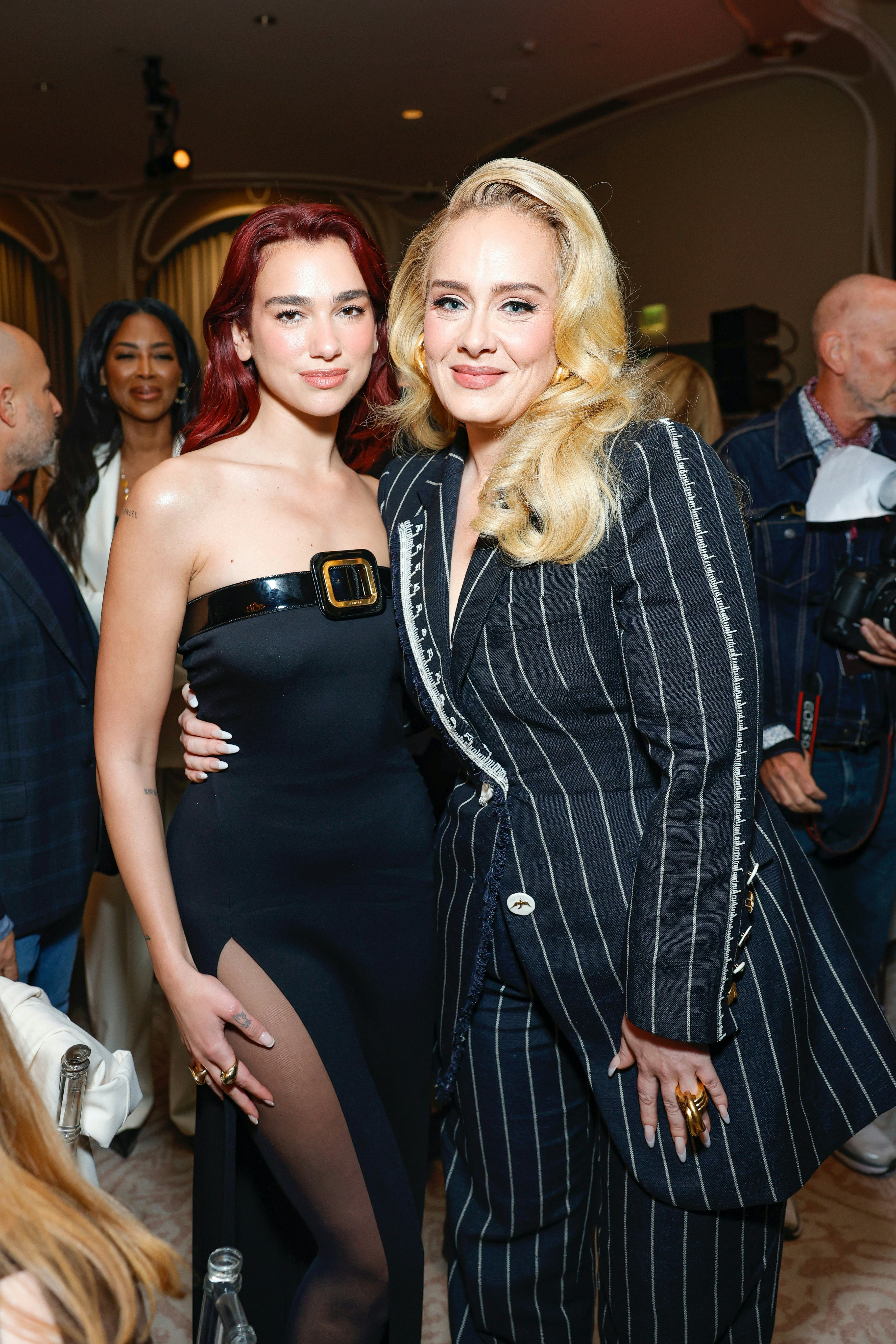 Dua Lipa and Adele Are Literal Royalty In Gold-Trimmed Power Looks