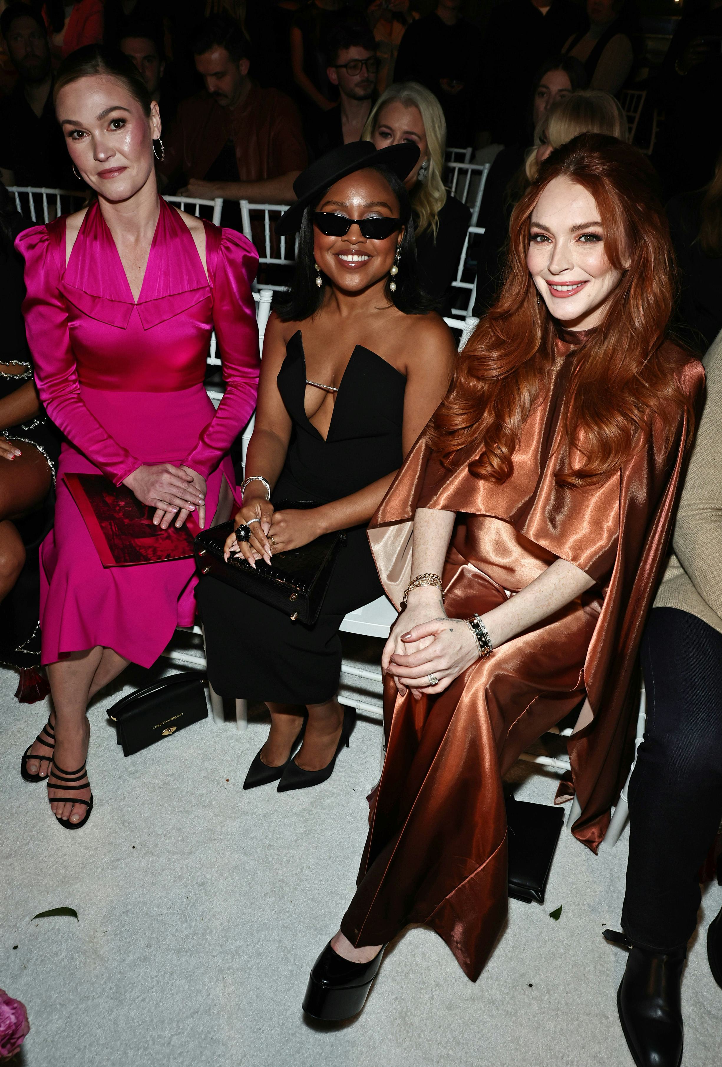 Lindsay Lohan Returned to the Front Row to Support Her Model Siblings