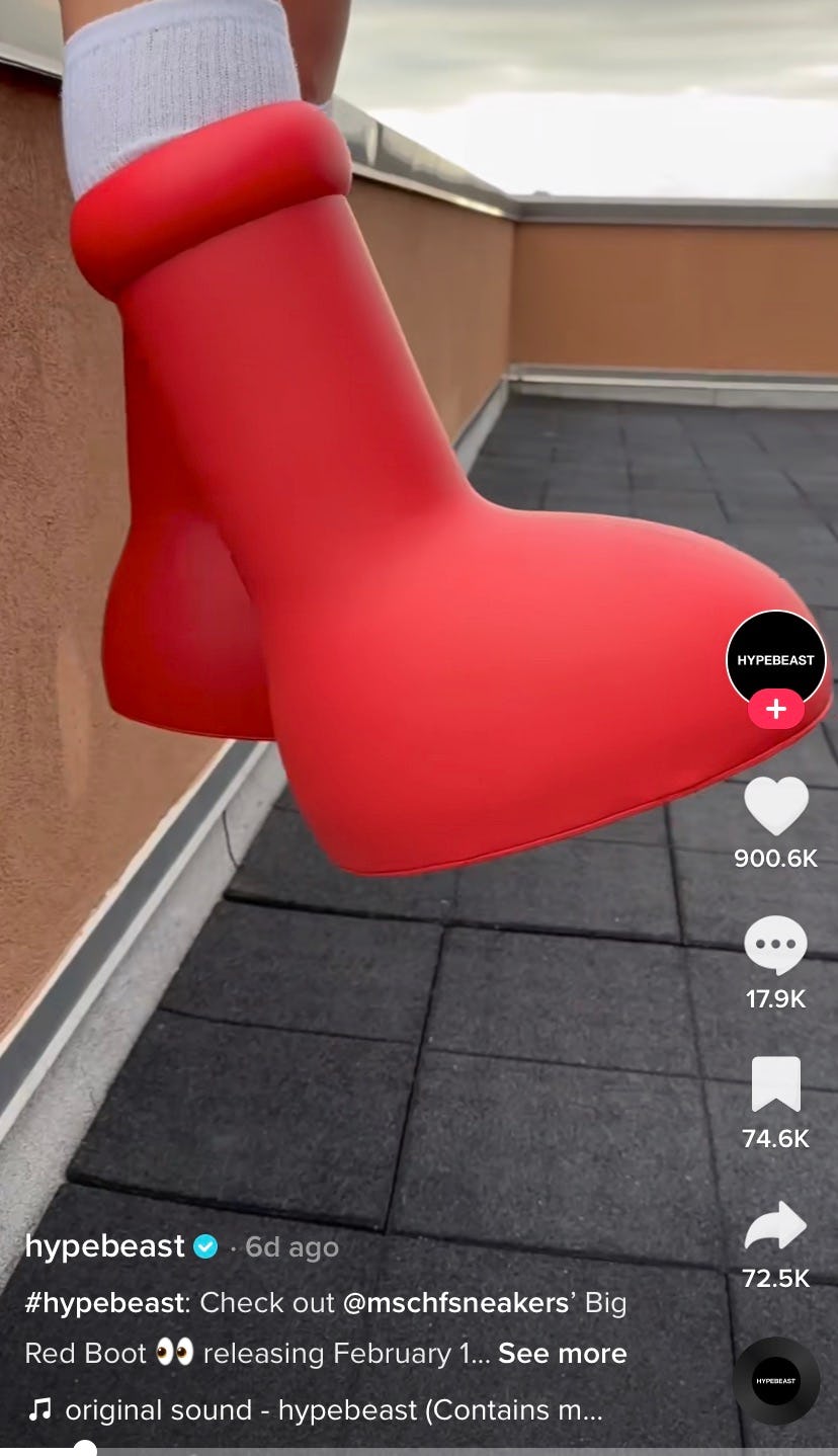 Are MSCHF’s Viral $350 Big Red Boots Worth It? TikTok's Obsessed