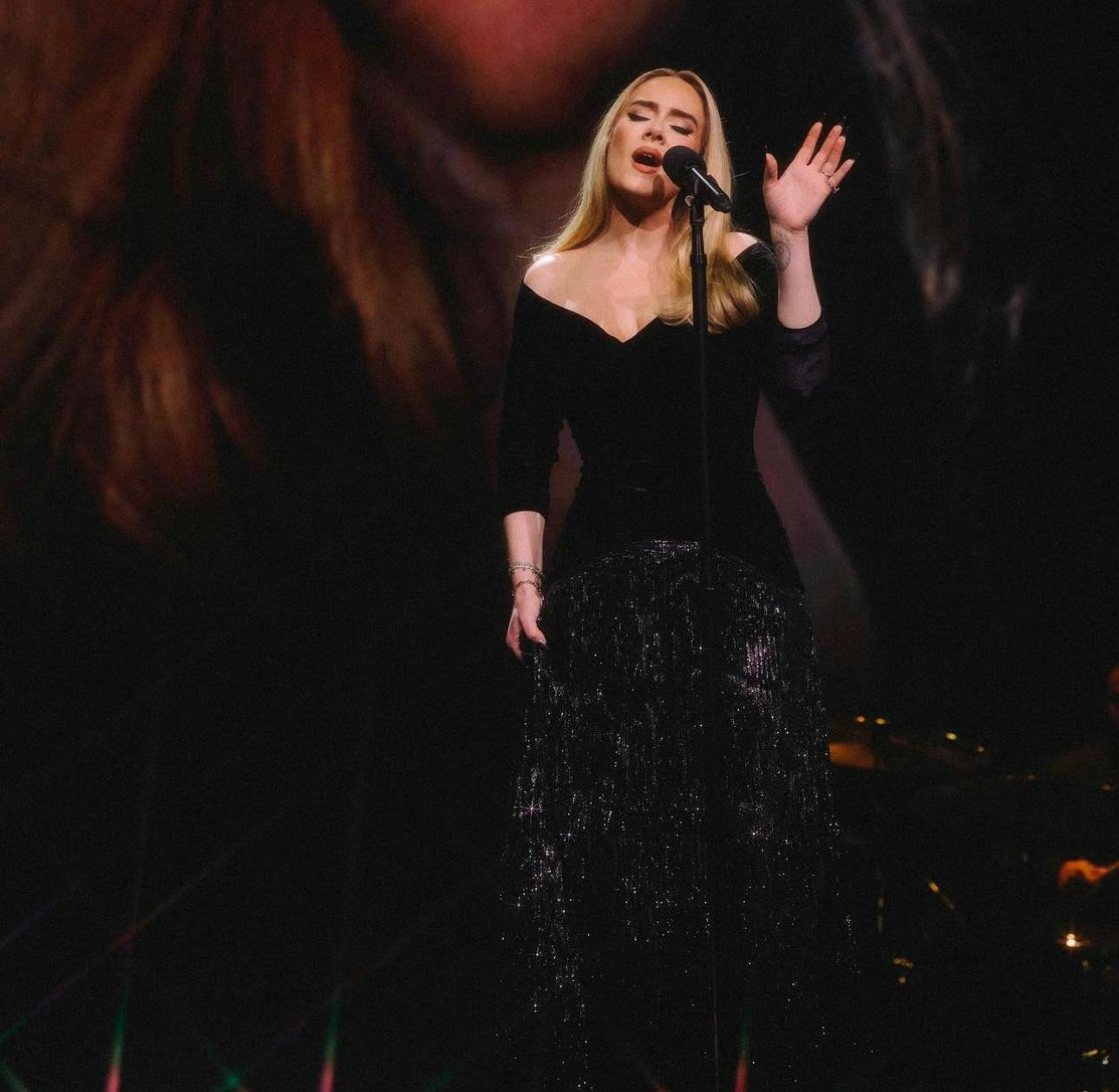 Adele's Black Fringe Dress From Paco Rabanne Was A Custom Creation