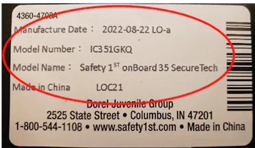 Nearly 60,000 Safety 1st & Maxi-Cosi Car Seats Have Been Recalled