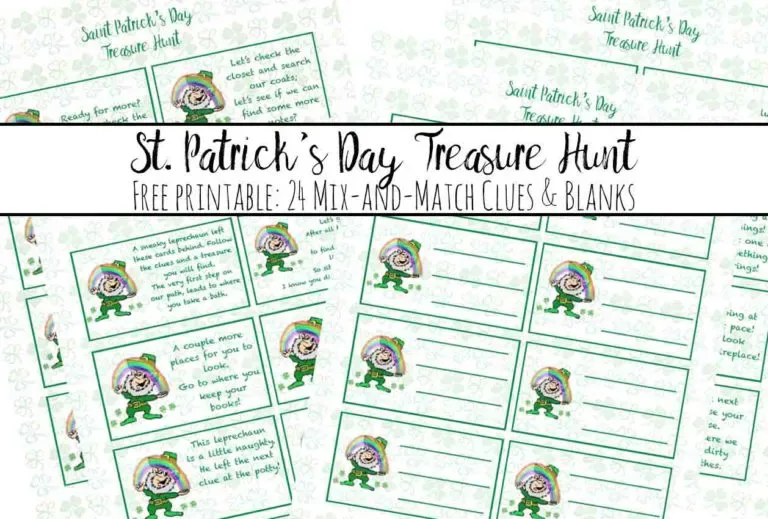 St. Patrick's Day Scavenger Hunt Clues & Ideas For Kids