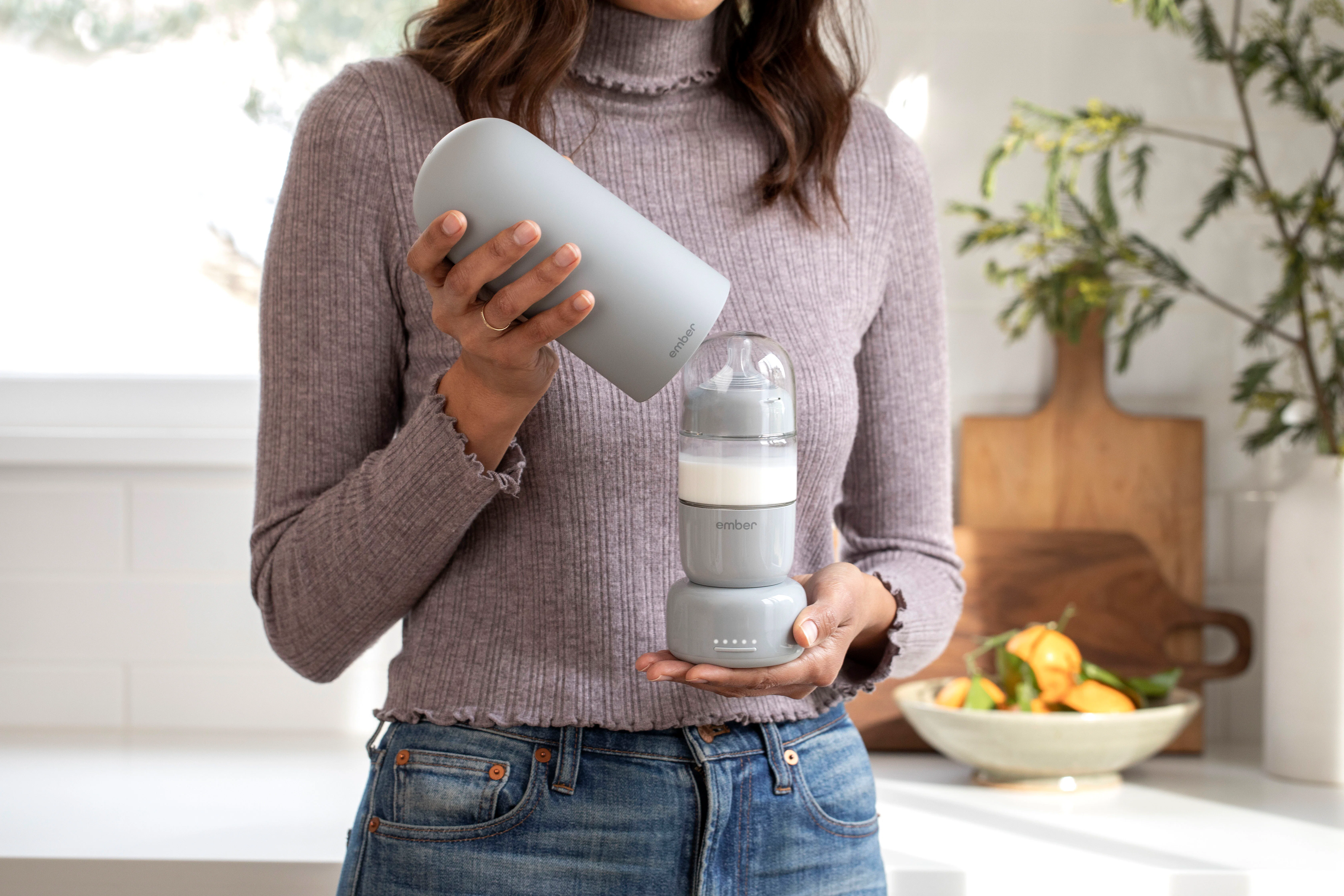 The New Ember Baby Bottle System Is Self-Heating & Logs Baby's Feeds