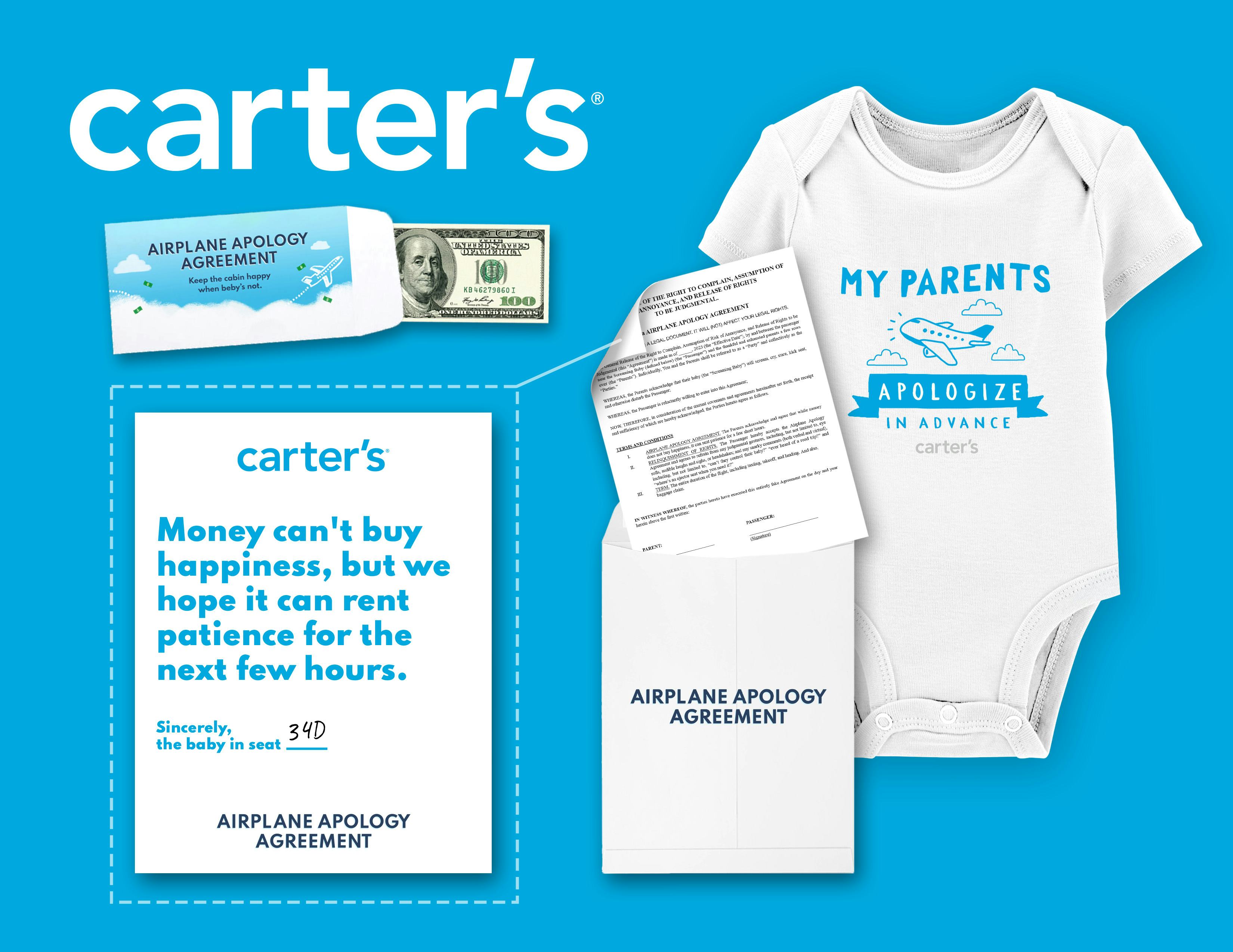 Carter's Airplane Apology Agreement Campaign Gives Cash To Fellow ...