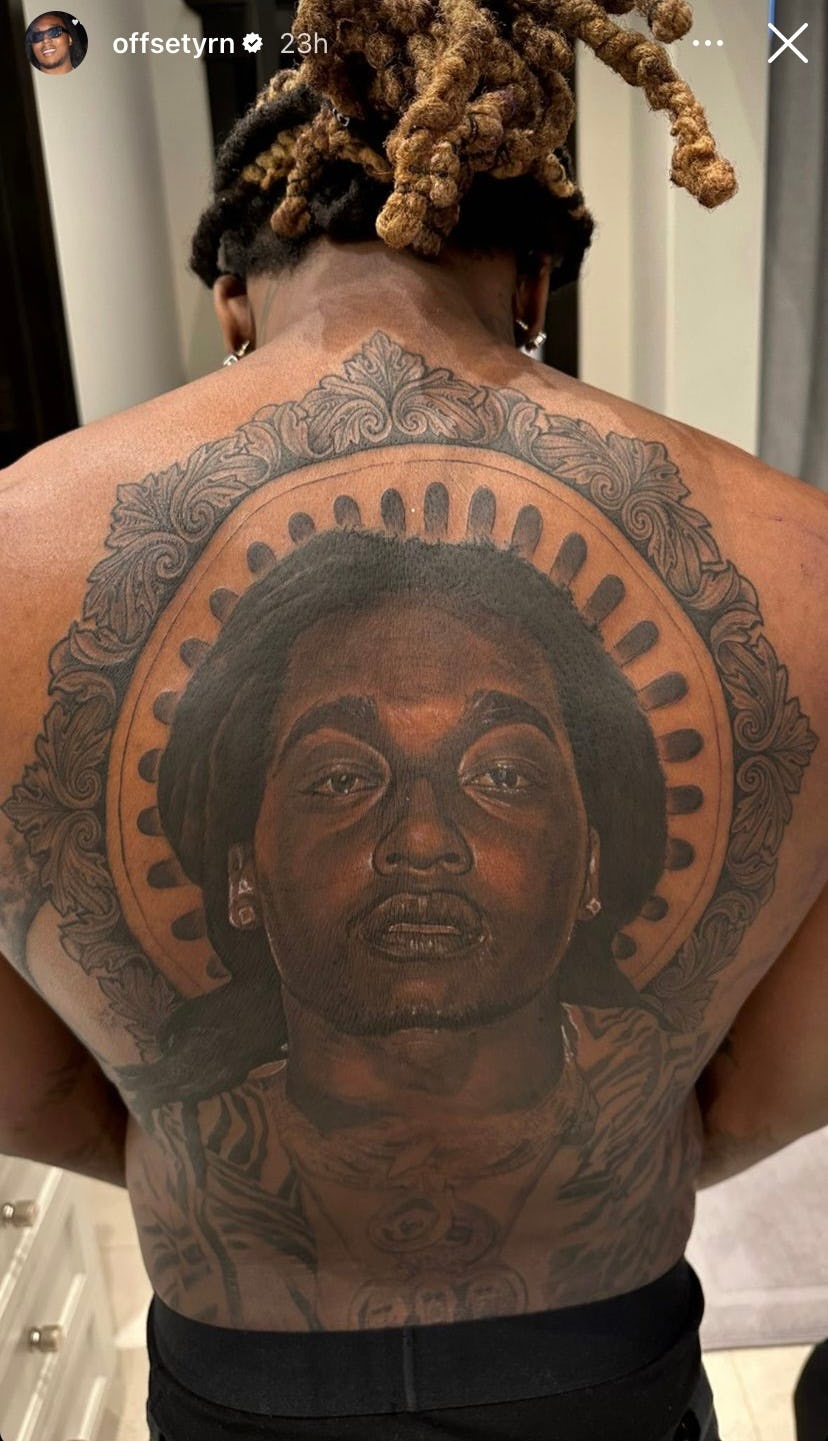 Offset's New Takeoff Tattoo Honors The Late Migos Rapper: Photos
