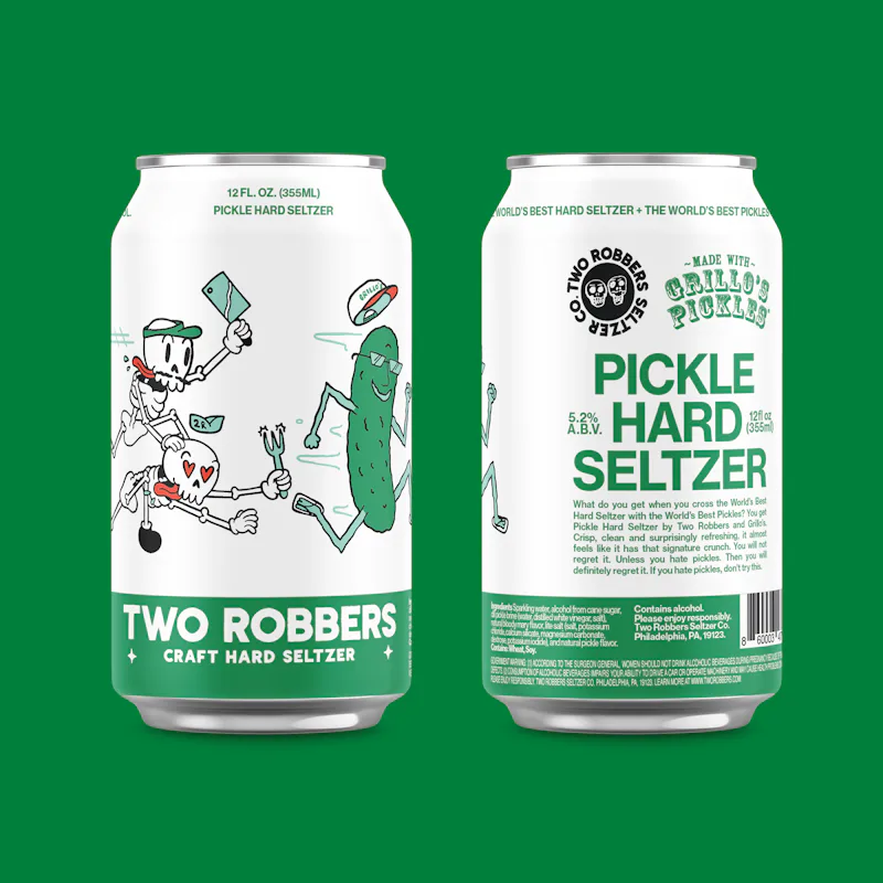 Two Robbers & Grillo's Teamed Up For A Pickle Hard Seltzer