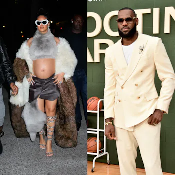 LeBron James Rubs Pregnant Rihanna's Baby Bump In Cute Viral Video