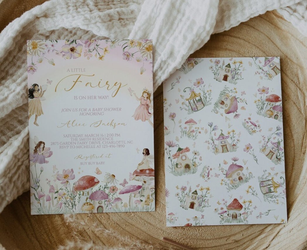 Fairy Baby Shower Ideas: Invitations, Decor, Favors, & More