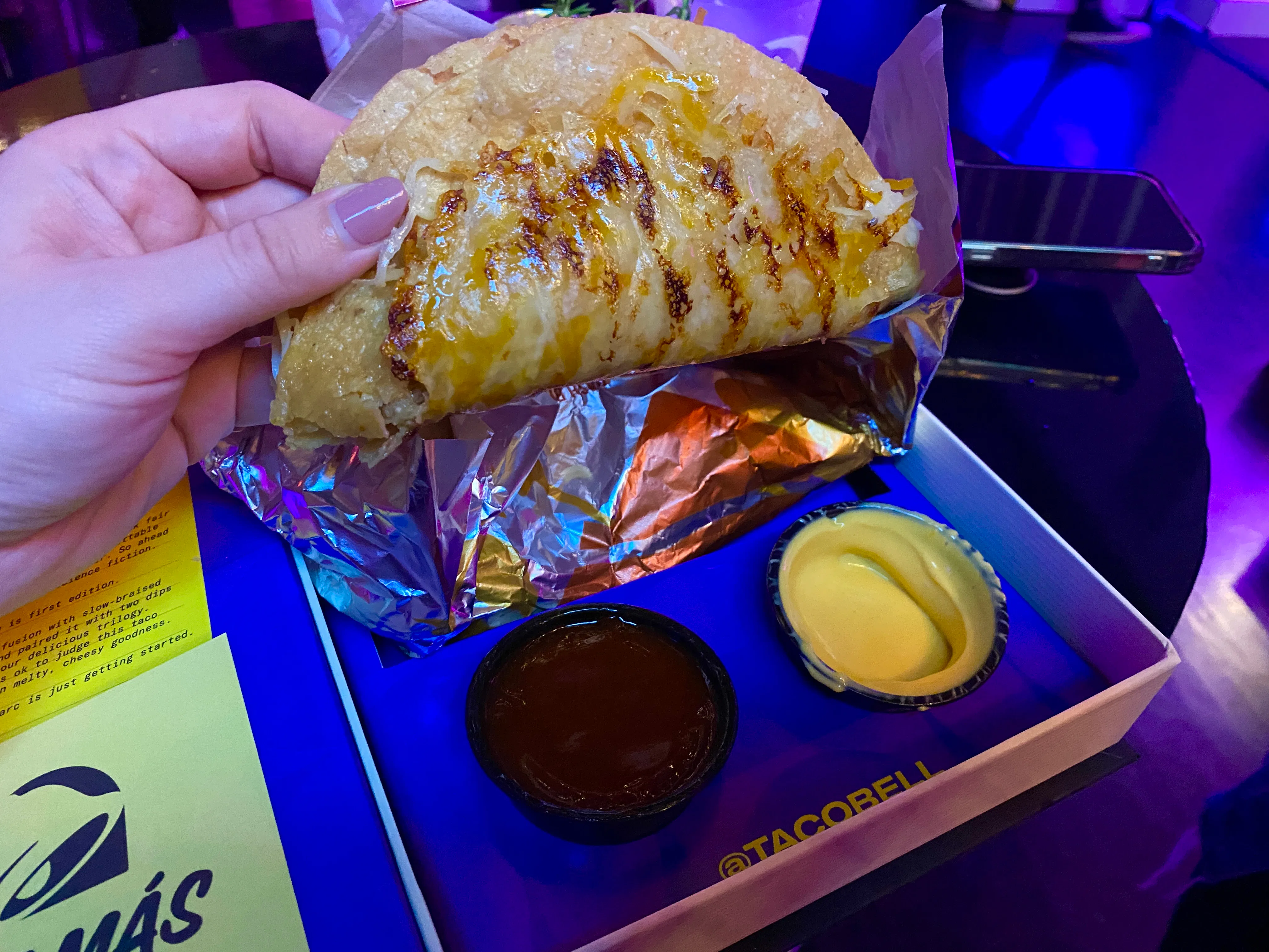 Taco Bell's Grilled Cheese Dipping Taco Tastes Like TikTok's Birria