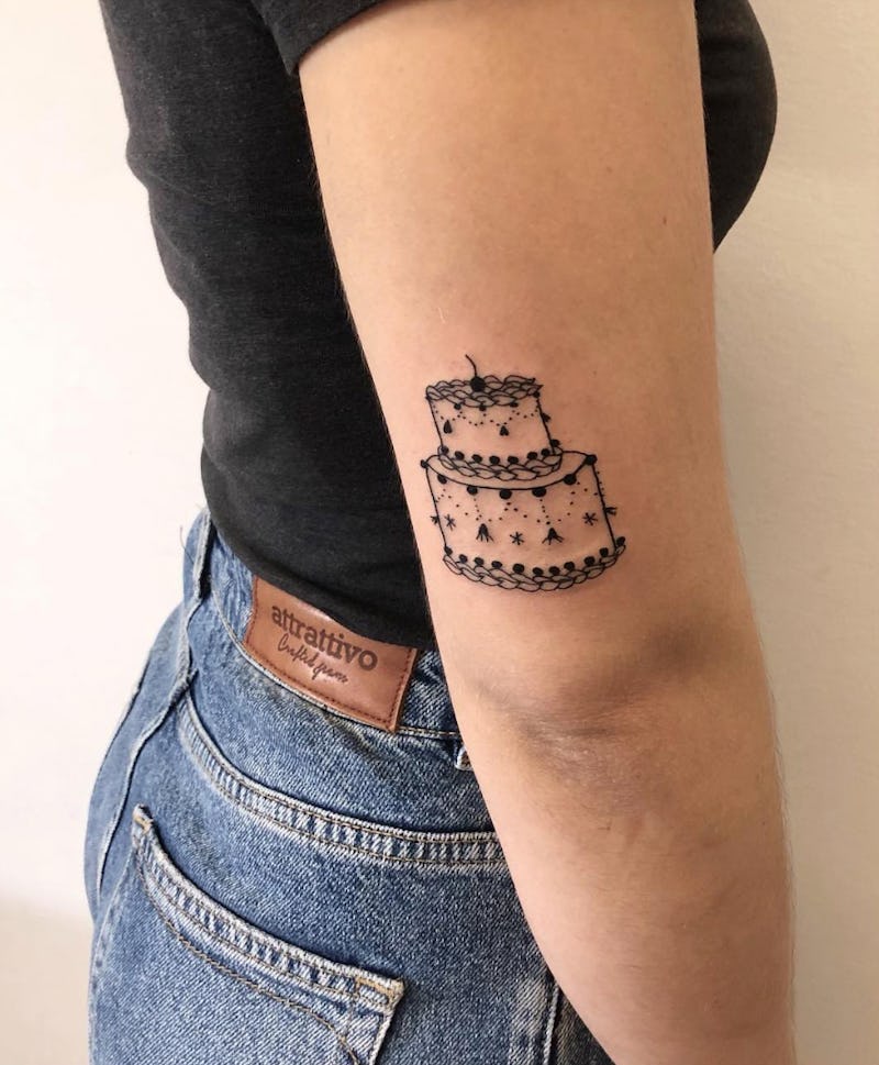 The 15 Cutest Birthday Cake Tattoos Ideas