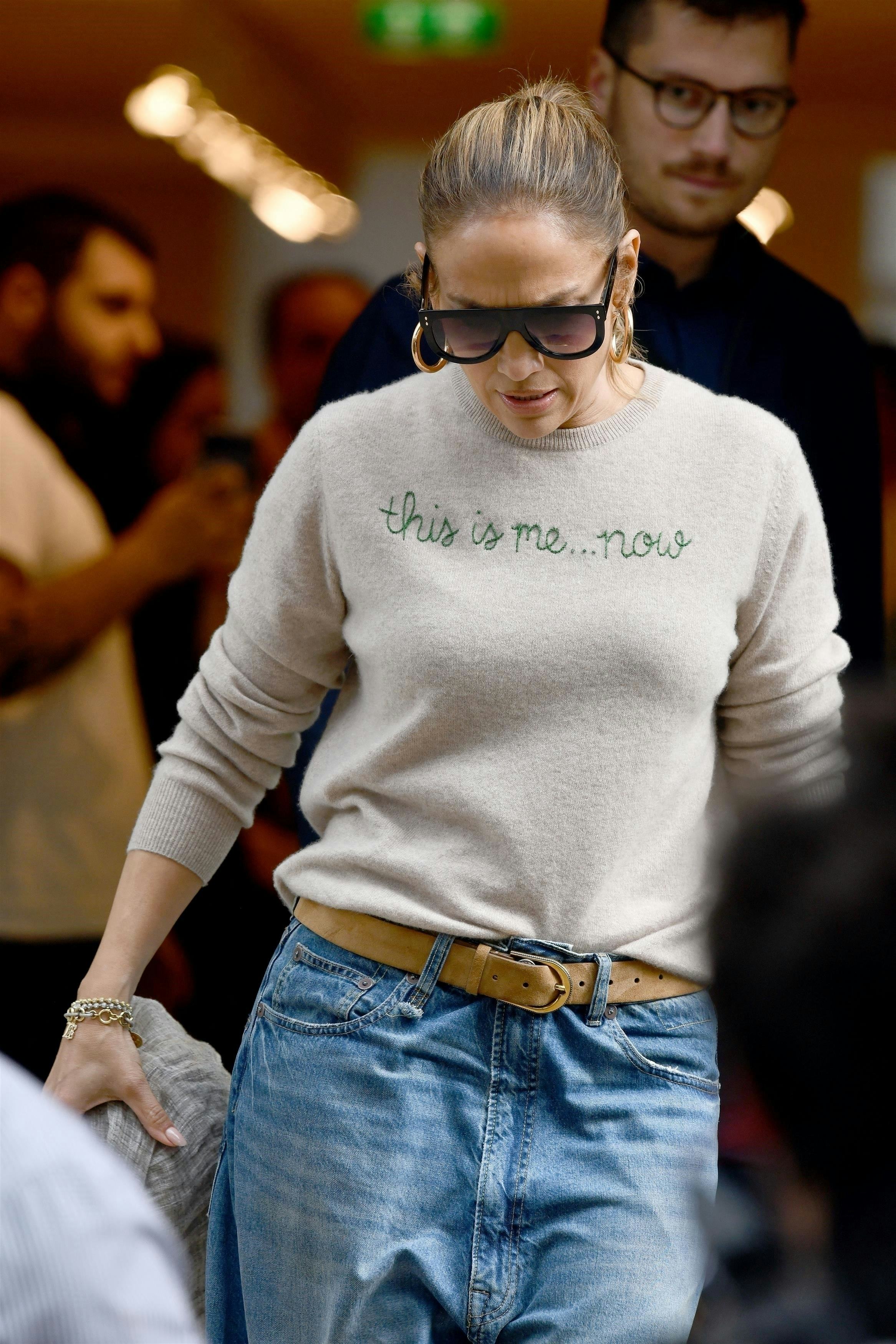 Jennifer Lopez's Sweater Nods To Her Upcoming "This Is Me ... Now" Album
