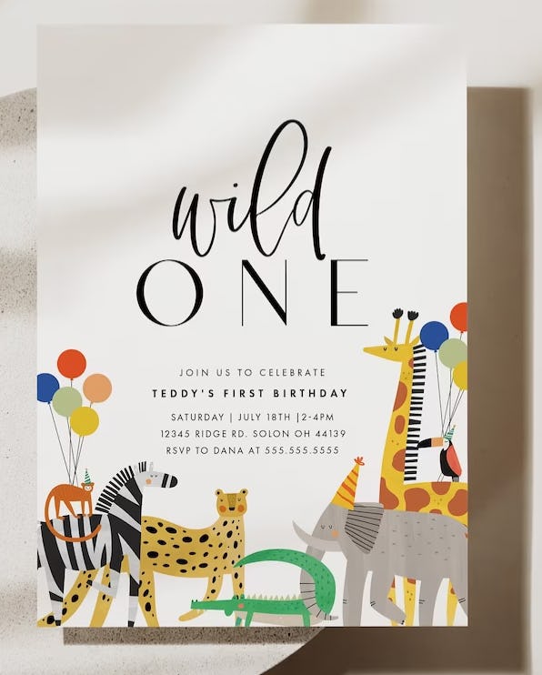 Wild One Birthday Party: Invitations, Decorations, Outfits, & More