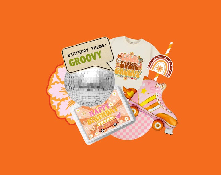 Groovy Birthday Party: Outfits, Decor, Favors, & Invitations