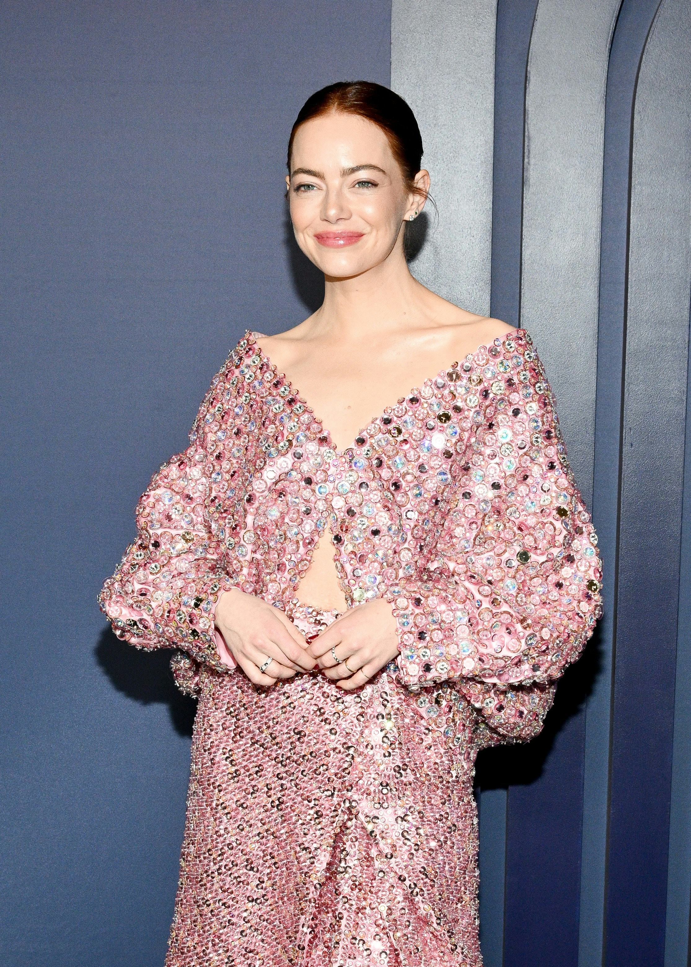 Emma Stone's Governors Awards Look Put a Major Twist on Barbie Pink