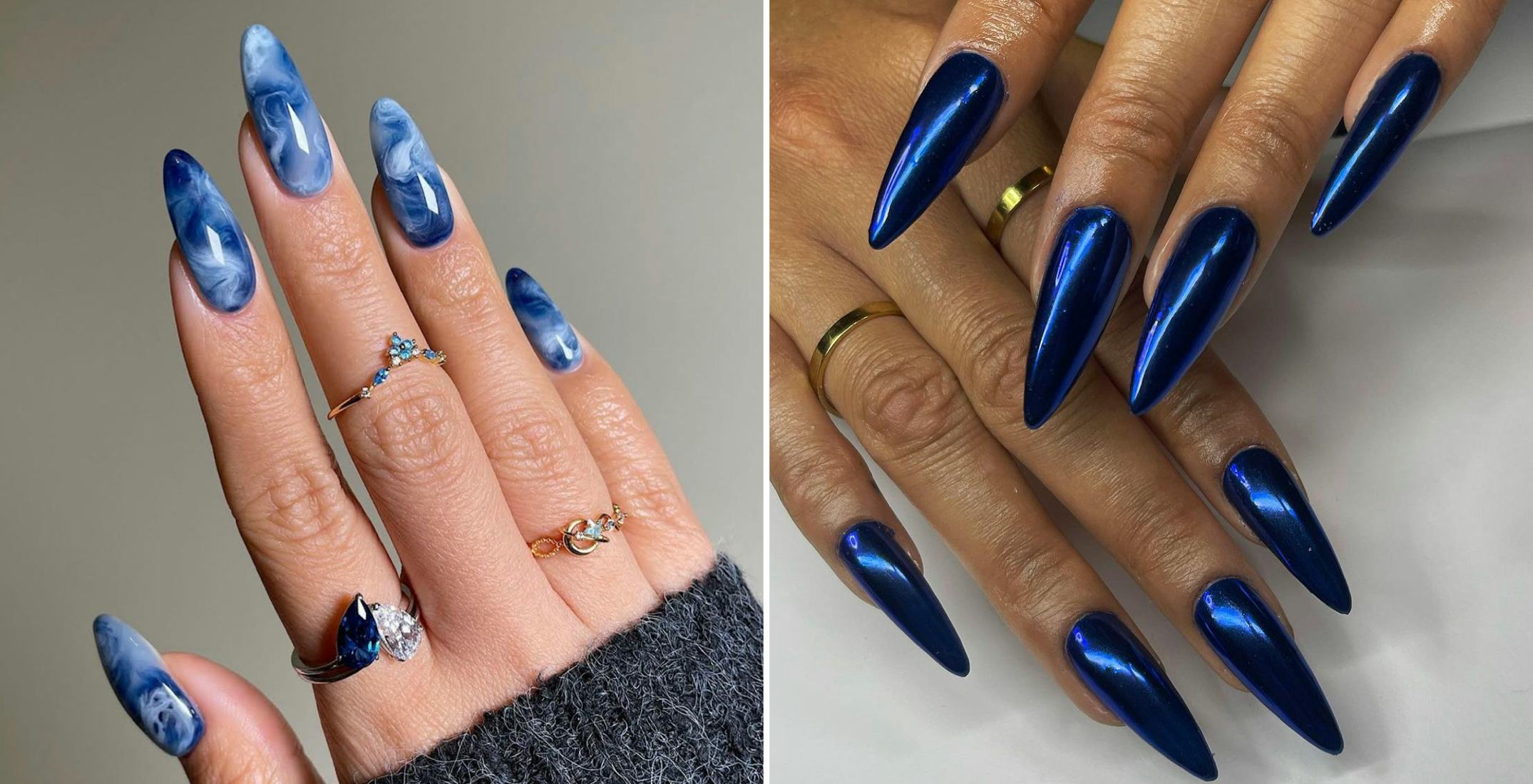 12 Sapphire Blue Nail Art Designs Perfect For Winter